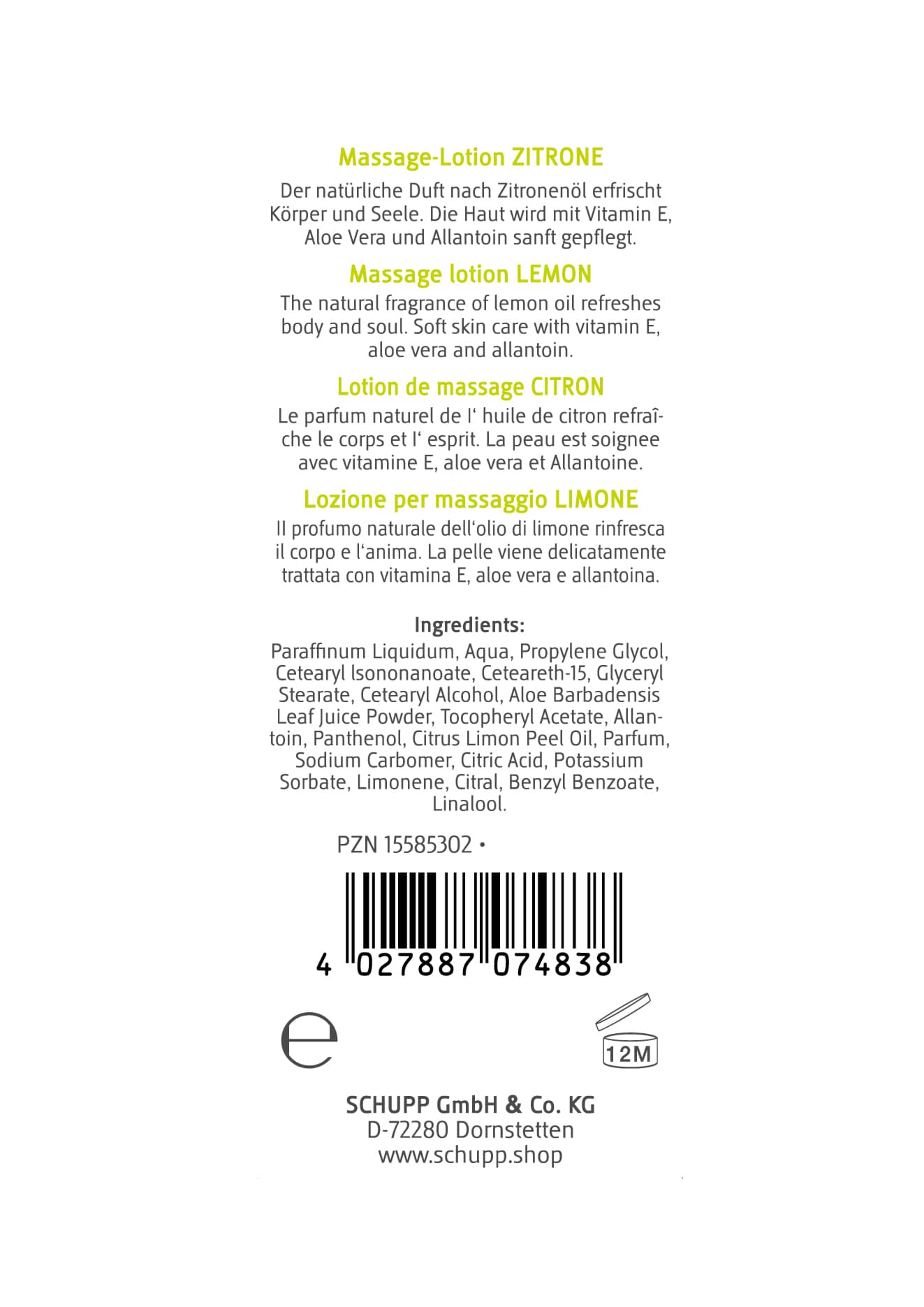 Massage Lotion Zitrone | MedCompany